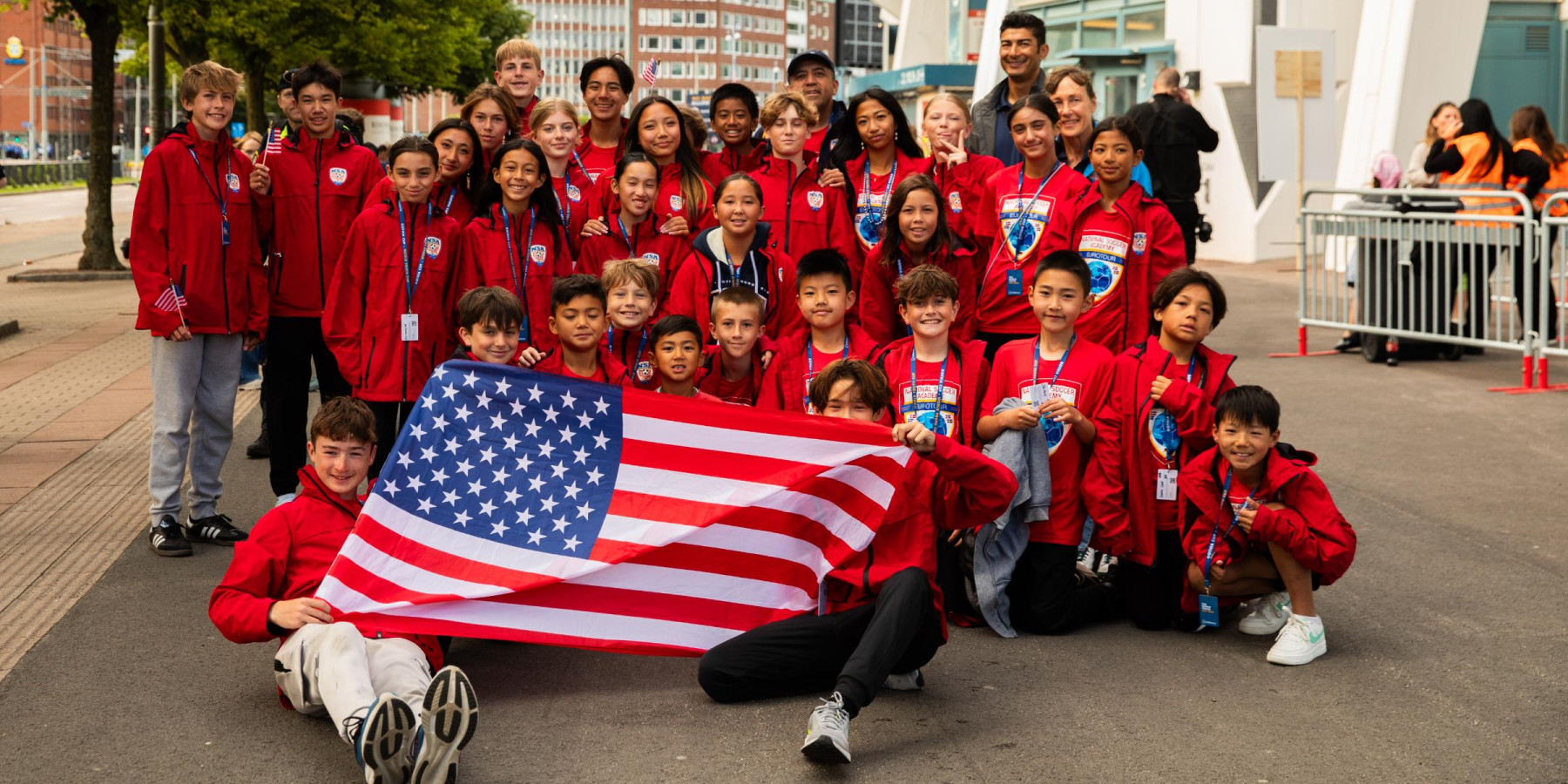 The teams of NSA arrived at the opening ceremony together